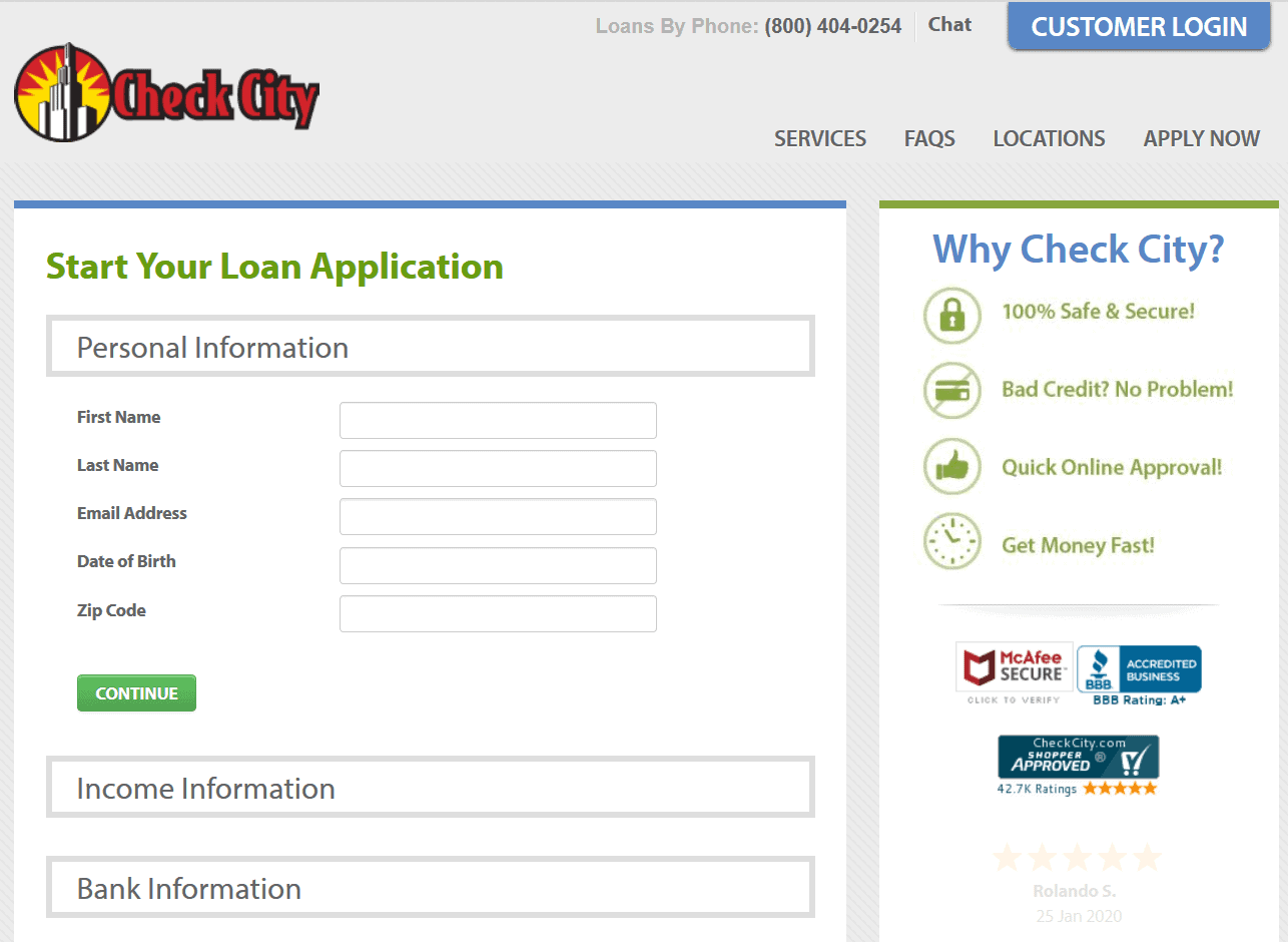 Check City Loan Review 2020 磊 Same Day Approval and Deposit ...